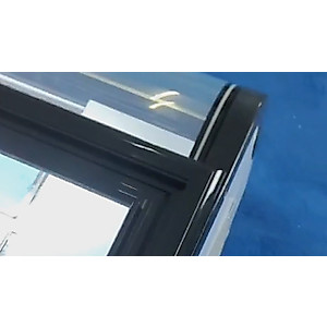 Commercial Gelato Display zer with LED Lighting, 6-Pan Ice Cream Dipping Cabinet, Clear Top and Front, Fast Cooling Small Size, Ideal for Ice Cream Shops and Cafes, White Finish