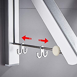 Luckystar Folding Stainless Steel Wall-Mounted Retractable Drying Rack, Aluminum and Silver Folding Drying Rack, Household Storage Box,Easy to Install