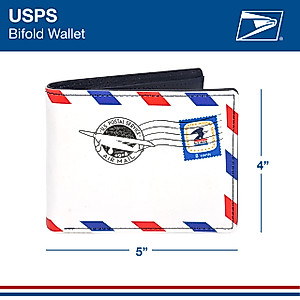 USPS U.S Mail Eagle Logo Bifold Wallet, Slim Wallet in Decorative Tin Case, Multi