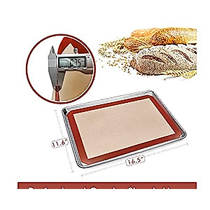 Silicone Baking Mat with Baking tart rings set of 5,Stainless Steel tart ring, Heat-resistant nonstick tart ring, muffin rings, molds and cake.