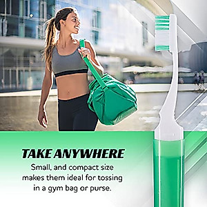 Lingito Travel Toothbrushes, Mini Toothbrush with Toothbrush Cover, Camping Toothbrush, Travel Size Toothbrush with Toothbrush Case Portable Toothbrush, Adults Travel Toothbrush Kit (Adult, 3)