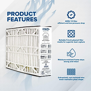 Trion Air Bear 5 Inch MERV 13 High Performance Air Purifier Filter Replacement for Air Cleaner Purification Systems, White (3 Pack)