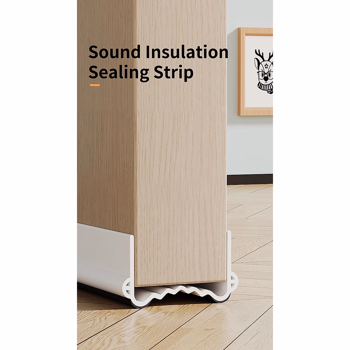 2-Pack Door Draft Stopper PVC Adjustable Length 37" Easy to Install Door Bottom Gap Filler