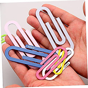 Operitacx 4pcs Paperclip Bookmark Paper Folders Metal Bookmarks Metal Folder Stationery Binder Clips Fun Paper Clips Notice Board Iron Paper Clips Students Paper Clips File Paper Clips