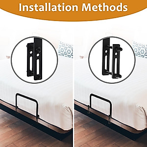 Mattress Slide Stopper, Non Slip Mattress Gripper for Metal Bed Frame, Mattress Holder Retainer Bar to Keep Mattress Topper from Sliding (2 Mattress Holders)