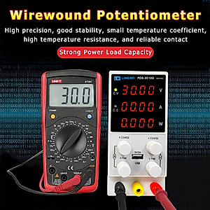 LWLONGWEI DC Power Supply Variable, Adjustable Switching Regulated Power Supply 30V 10A with Encoder Coarse & Fine Adjustments Knob, Beach Power Supply with USB 5V 2A Charge Interface