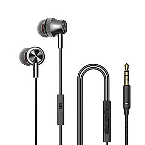 Wired Earbuds with Microphone,3.5MM in-Ear Earphone Noise Isolated&Volume Control for Sports Running Workout Compatible for Laptop & Desktop Computers, Game Players and Other Audio Players 8.2FT