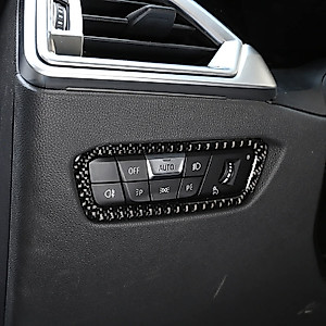 for Toyota GR Supra A90 2019-2022 Real Carbon Fiber?Soft Carbon Fiber?Car Headlight Switch Button Cover Sticker Car Accessories