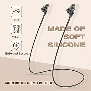 Hearprotek [2 pcs] Earplugs Connector Cord, Earplug Lanyard, Replaceable Silicone Cord for Earplugs, Compatible with Hearprotek Concert Ear Plugs