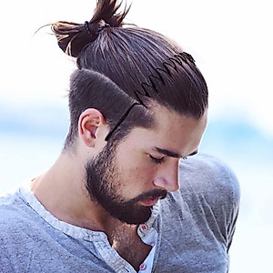 CAMKONG 6PCS Metal headbands for Men Headbands Women Wavy Hairband Spring Hair Hoop Sports Fashion Hair Bands Unisex Black Elastic Non Slip Simple Headwear Accessories