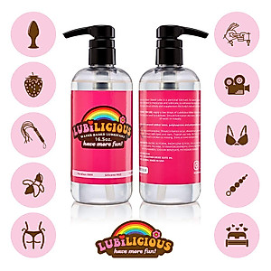 Lubilicious Water Based Lube for Couples - Personal Lube for Sex Him and Her - Natural Glide Sex Lube - Lube Water Based Lubricant for Sex Natural Compliment to Sex Things for Women Pleasure 16.5 oz