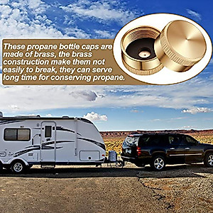 6 Pieces Solid Brass Refill Cap 1 LB Propane Bottle Cap Gas Tank Cylinder Sealed Cap Protect Cap