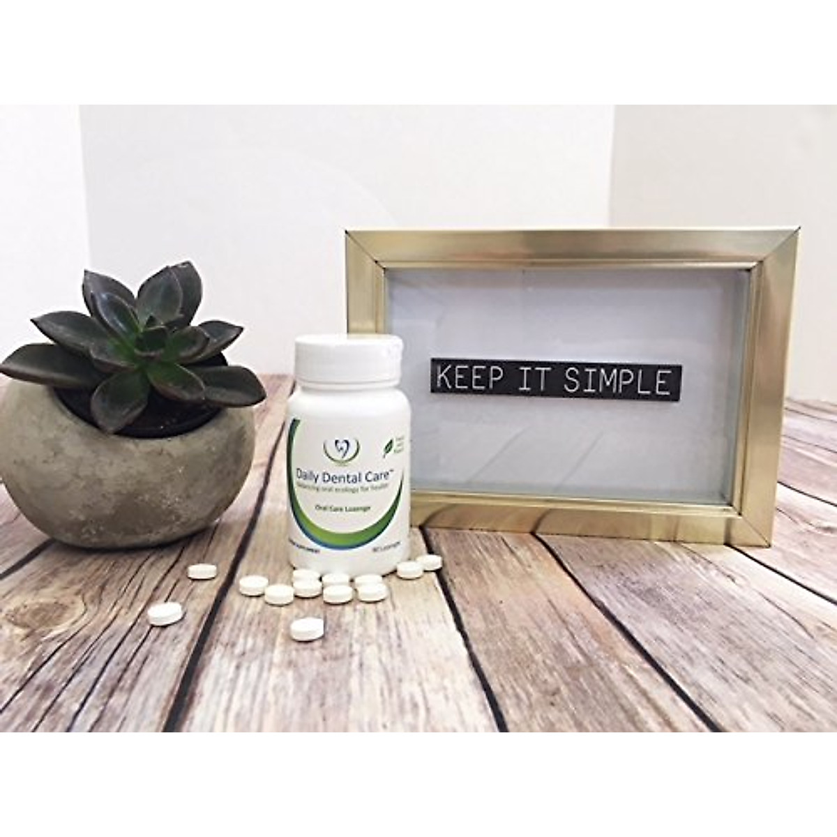 Daily Dental Care Fresh Mint Dental Mints - A Dental prebiotic Smart Mint - superpowering Good Oral Bacteria to Balance The Oral microbiome for Dental Health - 90ct