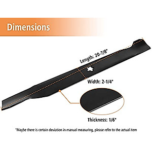 budrash 532138971 Mower Blades for Craftsman/Hus qvarna/Poulan 42" Lawn Tractor, 138498 High Lift Blades for Craftsman LT1000 DYT4000, Hus qvarna YTH18542, Replace 127843 531307224, 2 Pack