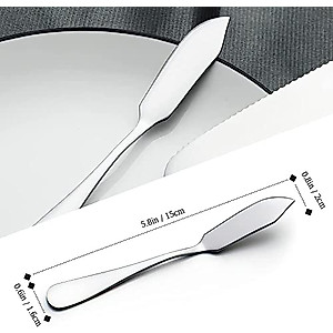 CNHNGTS Crysto Stainless Steel Butter Knife, Butter Spreader, Breakfast Spreads,Cheese and Condiments (4pcs)