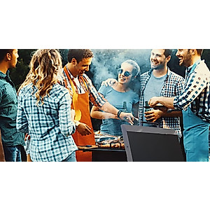 Jforest Blackstone Push-Pull Griddle Lid with Bakelite Handle, Powder Coated Steel, Blackstone Griddle cover, Blackstone Hard cover, Matte Black (28inch)