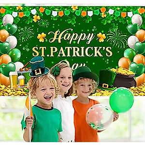 St Patricks Day Backdrop,Happy St Patricks Day Banner,Shamrock Irish Luck Day Saint Patrick's Day Banner St Patricks Day Decorations
