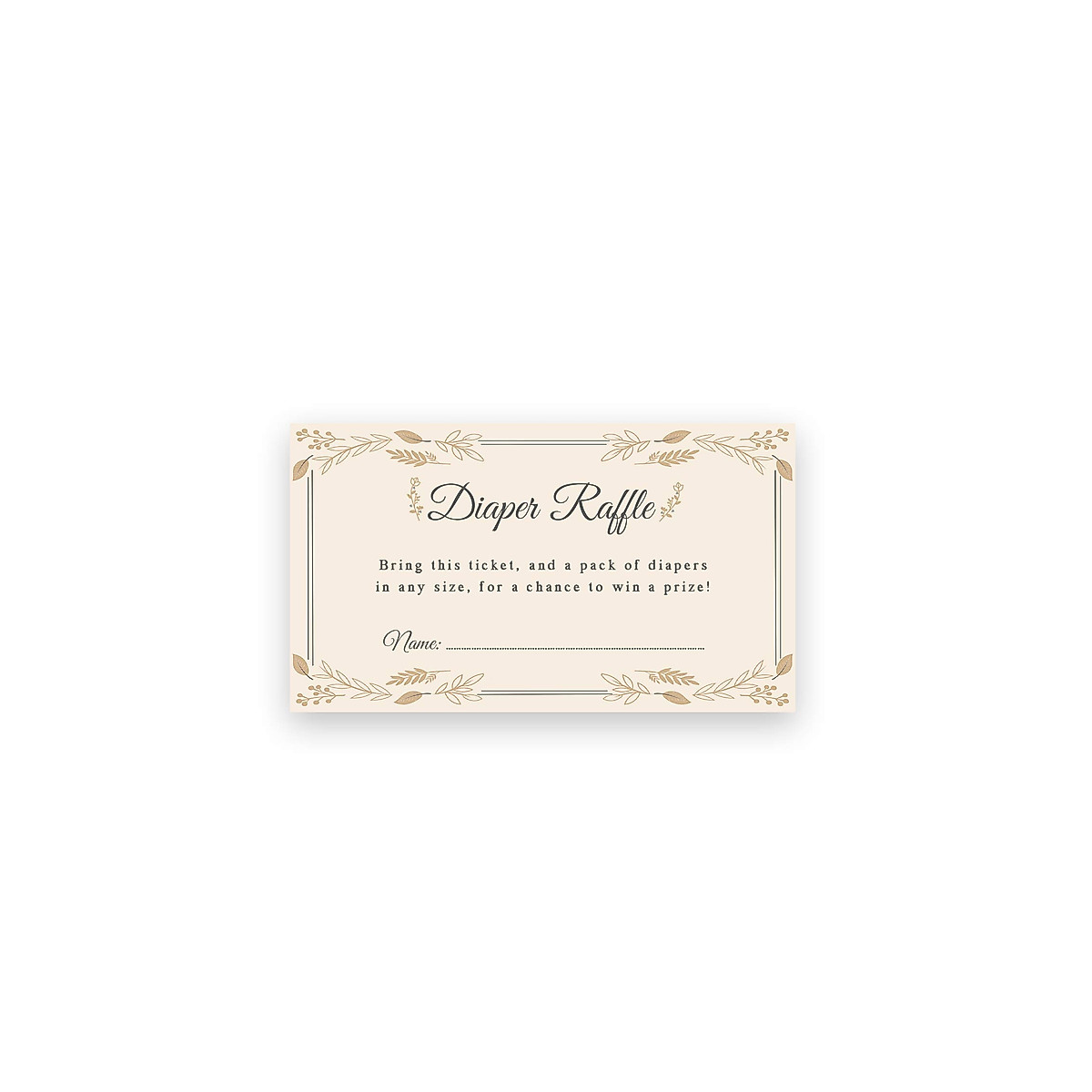 Simple-Glee Baby Shower Invitations Kit - 25 Gender Neutral Rustic Invites, Prediction and Advice Cards, Diaper Raffle Tickets - comes with Envelopes
