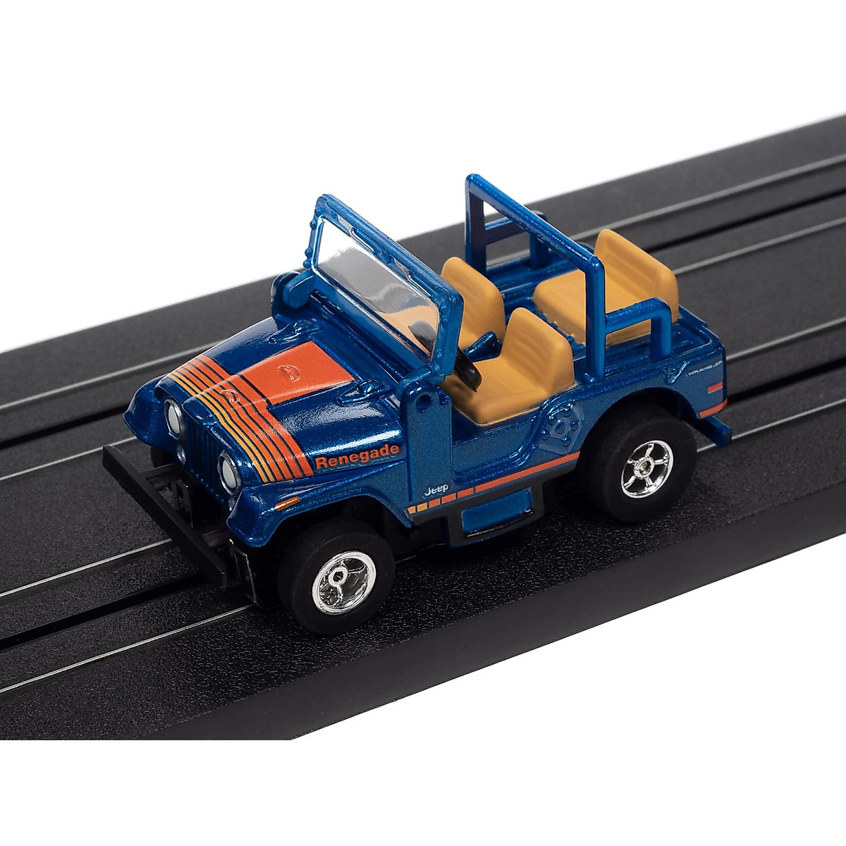 Auto World Xtraction R34 1979 Jeep CJ-5 Blue HO Scale Slot Car