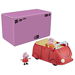 Peppa Pig Peppa’s Adventures Peppa’s Family Red Car Preschool Toy, Speech and Sound Effects, Includes 2 Figures, for Ages 3 and Up