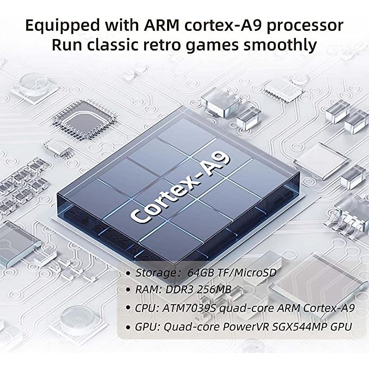 ANBERNIC RG35XX Handheld Game Console with 5000 Games, 3.5inch IPS OCA Screen Linux System Chip Cortex-A9 Portable Handheld Nostalgic Arcade Retro Game Machine, 64g, 2100mAh (Rg35xx Gray)