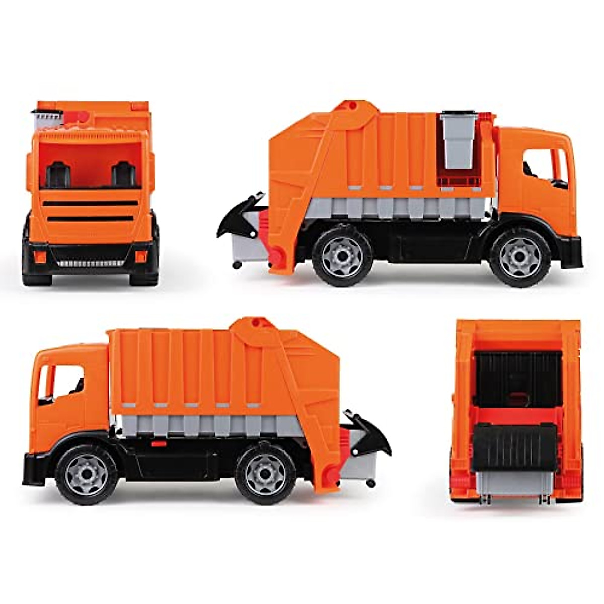 Lena Ksmtoys Construction Toys Powerful Giants Toy Garbage Truck with Garbage and Recycle Bin and Dumpster in Yellow and Black Toys for Boys or Girls Age 3+