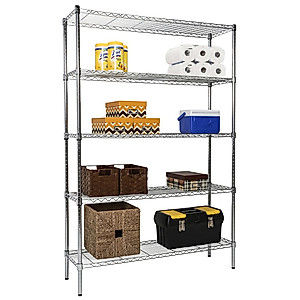 Apollo Hardware Chrome 5-Shelf Wire Shelving 14"x48"x72" (Chrome)