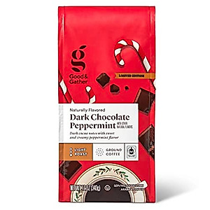 Dark Chocolate Peppermint Light Roast Coffee Ground Coffee 12oz Good & Gather