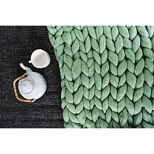 Chunky knit blanket Chunky blanket Merino wool blanket Giant throw Chunky Merino wool blanket Plaid Home decor Christmas gift Christmas present Interior design