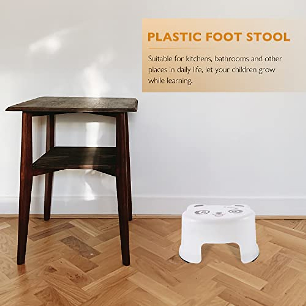 Plastic Stool Anti- Skid Step Stool Step Stool, 1 Pc Bathroom Stool Toilet Step Stool Anti-Skid Step Stool Potty Training Aid Thick Plastic Stool for Adults