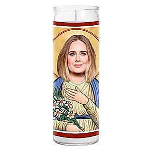 A Celebrity Prayer Candle - Funny Saint Candle - 8 inch Glass Prayer Votive - 100% Handmade in USA - Funny Celebrity Novelty Gift