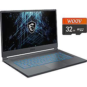 MSI Stealth 15M 15.6" FHD IPS VR-Ready Gaming Laptop, i7-1185G7, IR HD Webcam, RGB Keyboard, Wi-Fi 6, Thunderbolt 4, GeForce RTX 2060 Max Q, Windows 10, 32GB 3200MHz, 1TB NVMe SSD + WOOV 32GB SD