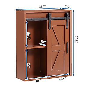 Laoggbtb Storage Cabinet,Modern Wooden Wall Mounted Buffet Cabinet with Sliding Wooden Cabinet Doors and Five Storage Spaces for Bathroom, Living Room, Kitchen, Bedroom and Office. (Espresso)