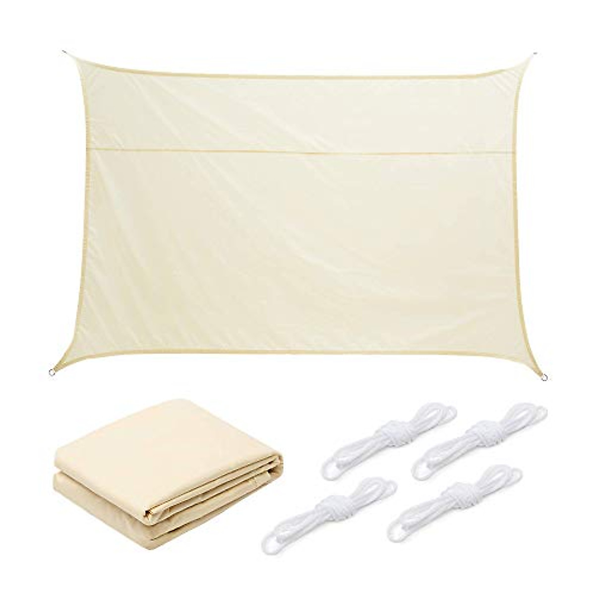 Hyindoor Sun Shade Sail UV Block Canopy for Outdoor Patio Garden Rectangle Sunscreen Awning 6' x 10'