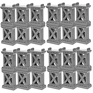 ibasenice 24 Pcs Train Pier Bridge Support Risers Wooden Railway Accessories Train Table Mini Toy Plastic Stand Bee Toy Child Toy Wooden Train Set Accessories Component Toy