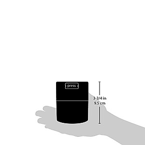 Tightvac - 1/2 oz to 3 ounce Airtight Multi-Use Vacuum Seal Portable Storage Container for Dry Goods, Food, and Herbs - Green Cap & Clear Body