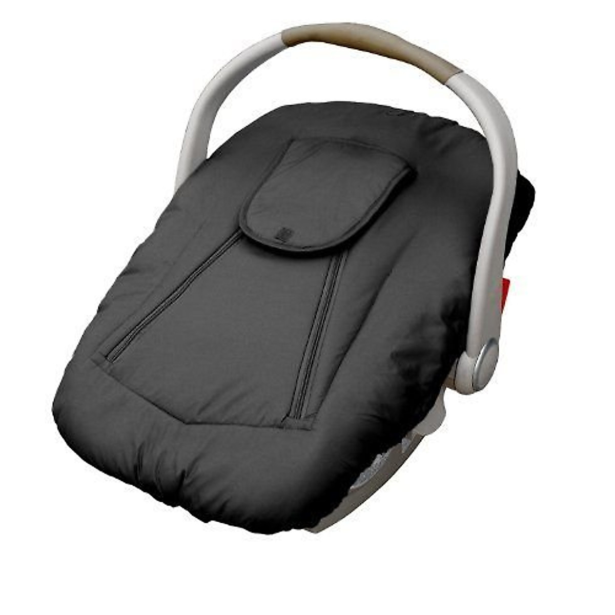 Jolly Jumper Arctic Sneak-A-Peek Infant CarSeat Cover With Attached Blanket, Weatherproof - Black