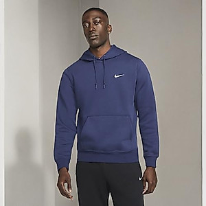 Nike 826433-010 Men Black Pull-Over Hoodie (as1, alpha, x_l, regular, regular, Midnight Navy/White)