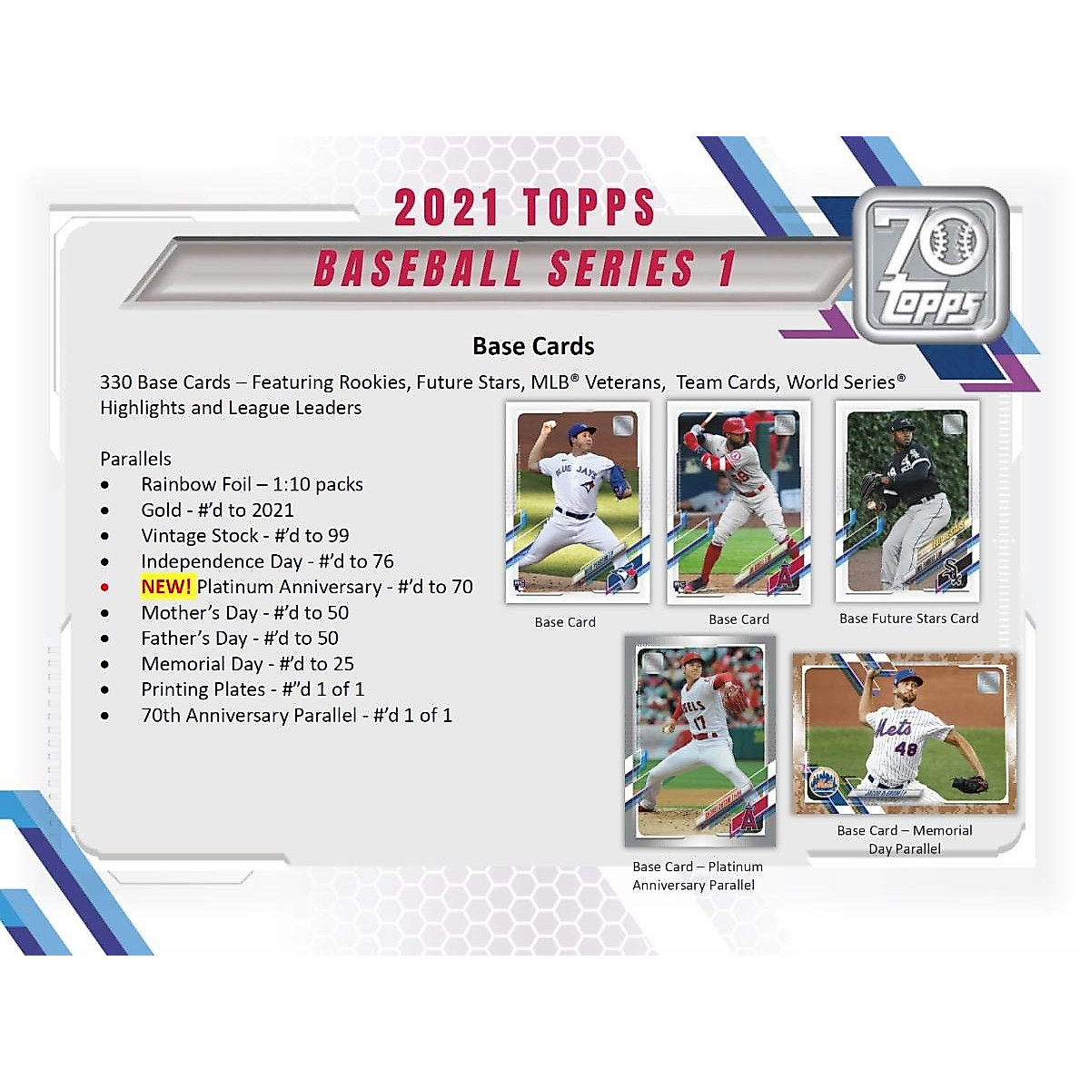 Topps 2021 Series 1 Baseball Hanger Pack