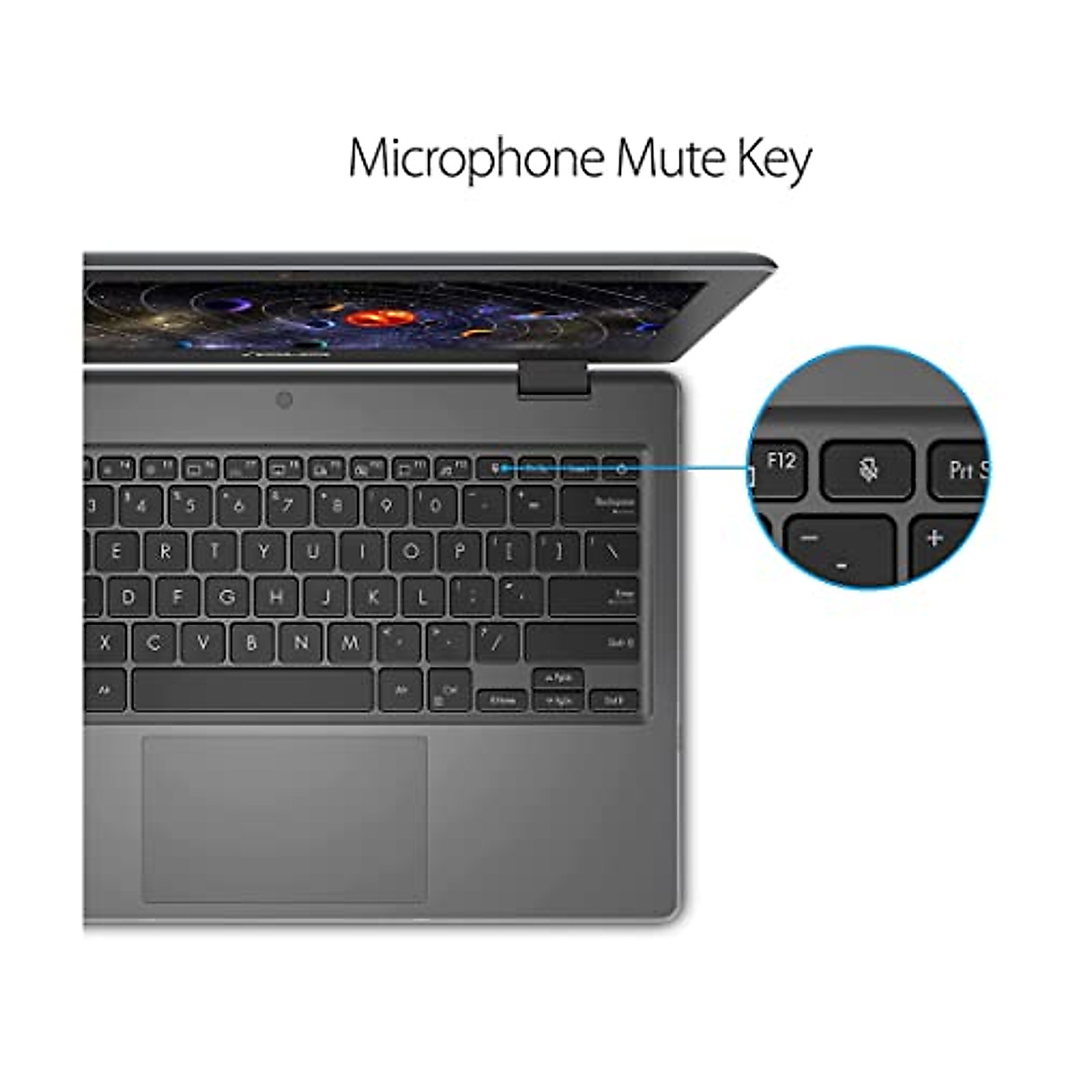 ASUS 2022 11.6" HD Business Laptop, Intel Celeron N4500 Processor, 4GB RAM, 64GB eMMC , Webcam, Intel HD Graphics 500, Bluetooth, Windows 10 Pro, Dark Grey, 32GB SnowBell USB Card