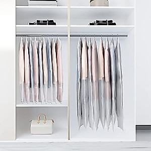 Univivi Clear Garment Bags for Hanging Clothes 60 inch Clear Dress Bags for Storage 6Pack Suit Cover for Long Gown Coat