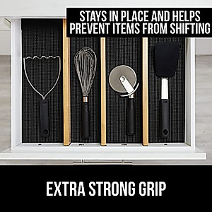 Gorilla Grip Drawer Liner and Under Sink Mat, Drawer Liner Size 12 in x 20 FT in Black, Non Adhesive, Under Sink Mat Size 24x30 in Black, 2 Item Bundle