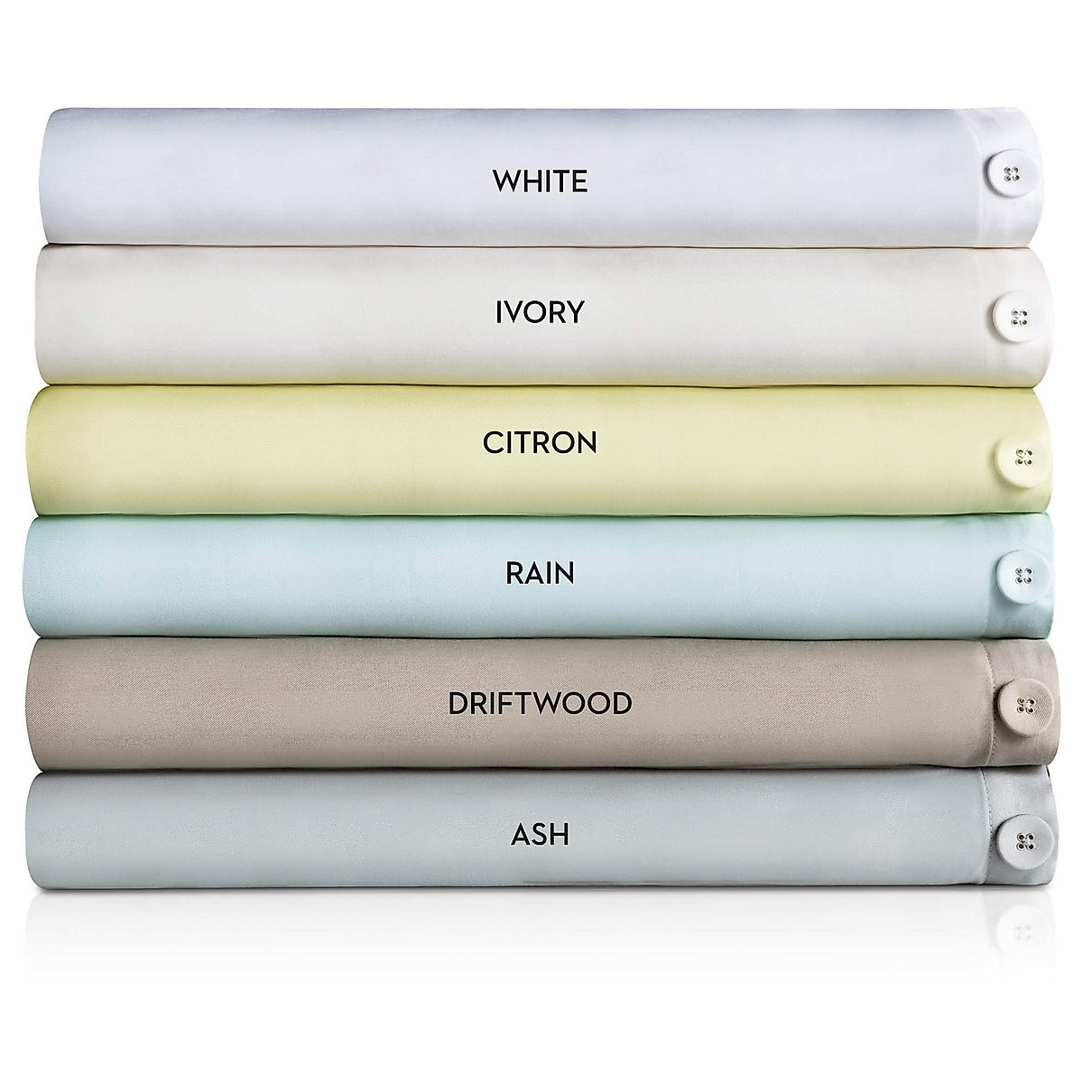 MALOUF 100% Rayon from Bamboo Set-Best Fitting Duvet Cover-8 Corner and Side Loops-Oversized Queen-Rain