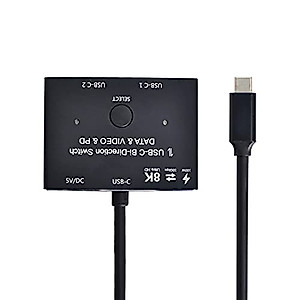 ChenYang CY PD 8K@30hz 100W 10Gbps USB-C Type-C Bi-Direction Switch MST 1 to 2 Hub Support Video Data