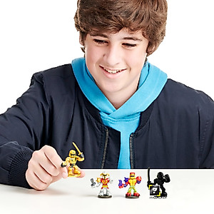 Akedo Ultimate Arcade Warriors - Warrior Collector 4 Pack - 3 Mini Battling Action Figures: Sunshadow, Tailwhip & Prideheart and one Hidden Mini Battling Action Figure!, Multicolor (14247)