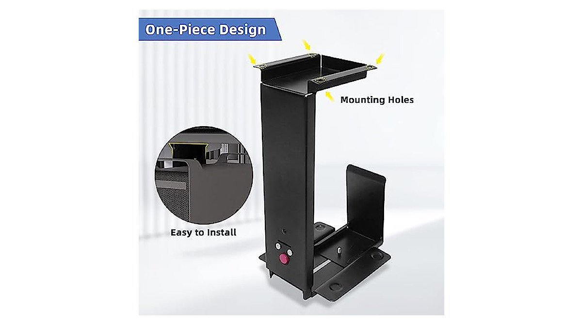 Heavy Duty Under Desk PC Mount - Adjustable & Easy to Install