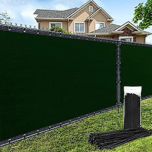 AofeiGa 180GSM 6ft x 50ft Fence Privacy Screen Heavy Duty Fence Cover Garden Wall Backyard Dark Green