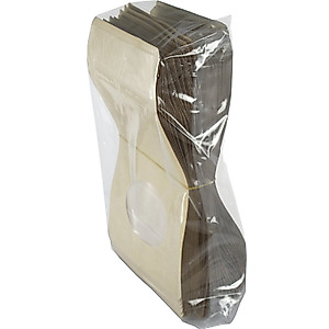 50 Natural Kraft Stand-up Zip Pouch with Window (Small (5 1/8"W x 8 1/8"H))