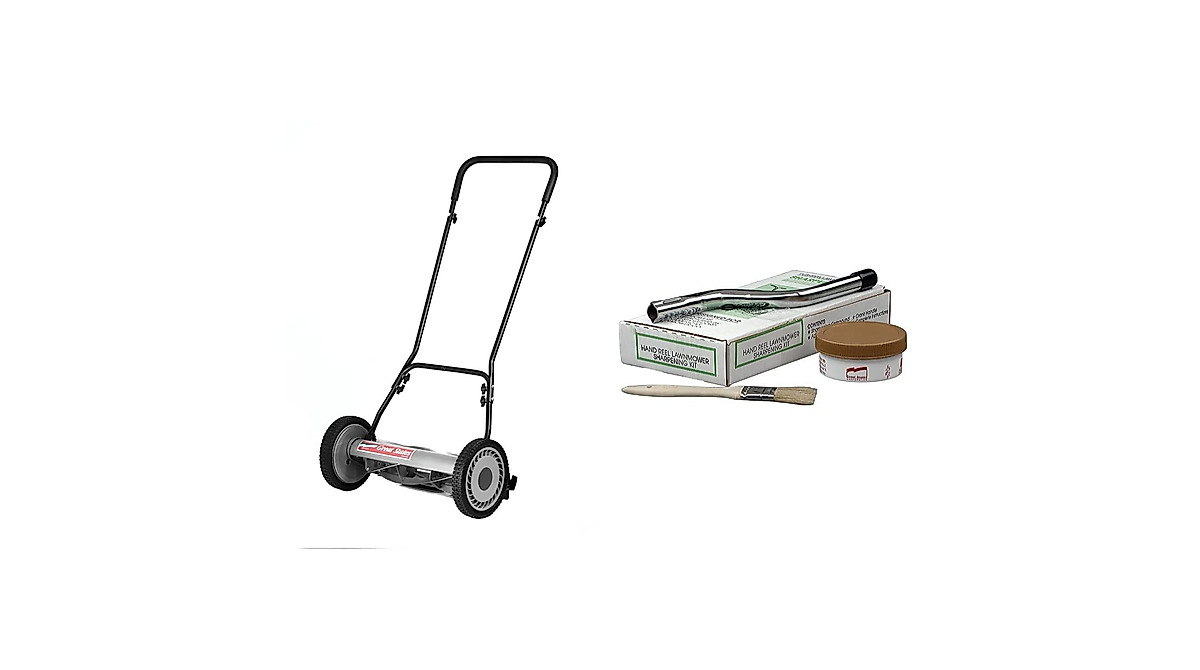 Great States 18-Inch Reel Lawn Mower & Sharpening Kit