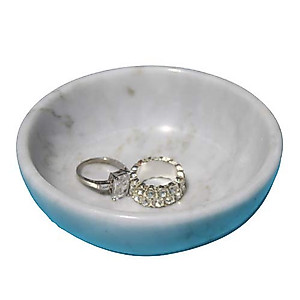 CraftsOfEgypt Real Marble Jewelry Dish - Ring Holder - Jewelry Organizer Tray - Decorative Key Bowl-Home Decor Wedding Gift- Ring Dish - Jewelry Tray -Vanity Tray - Decorative Tray - Marble Tray